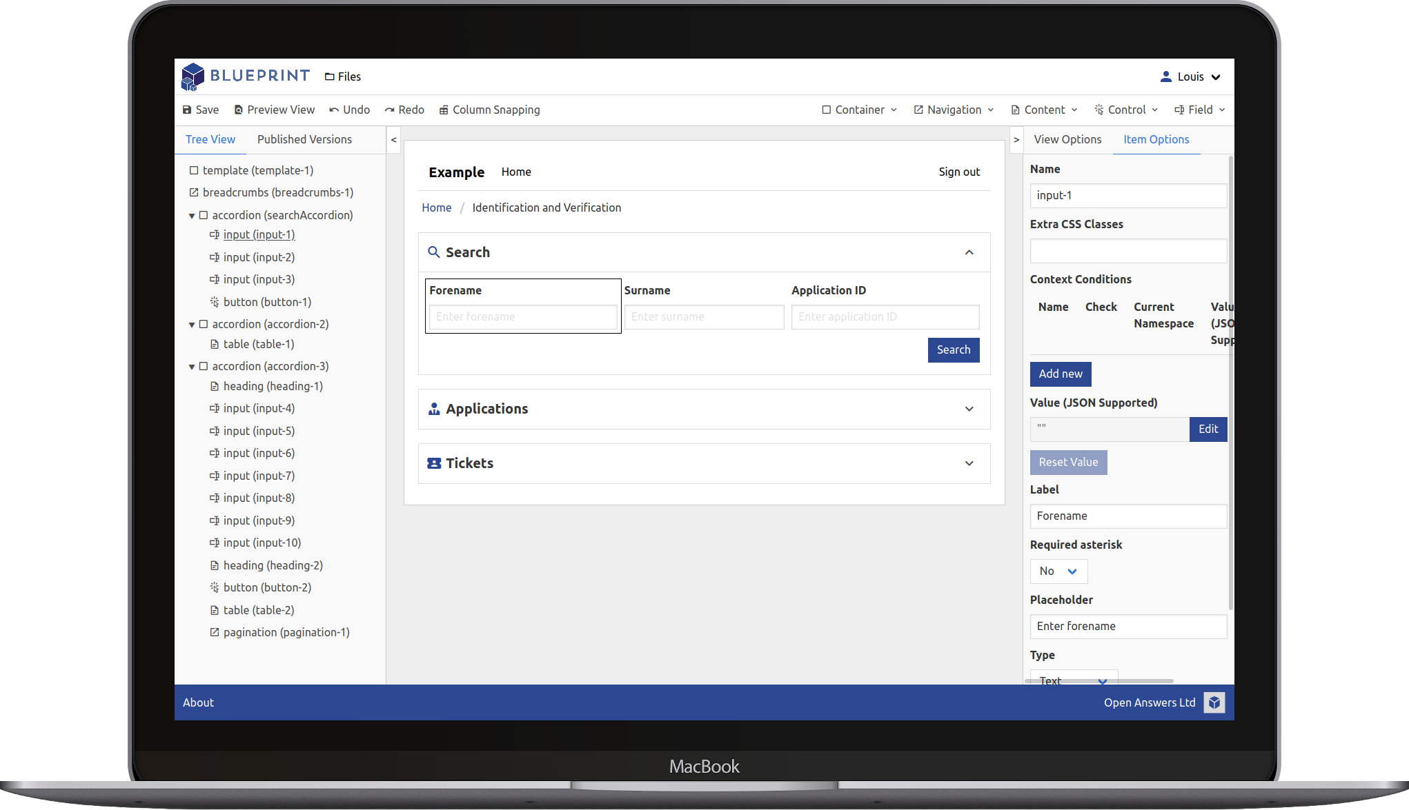 Open Answers Blueprint