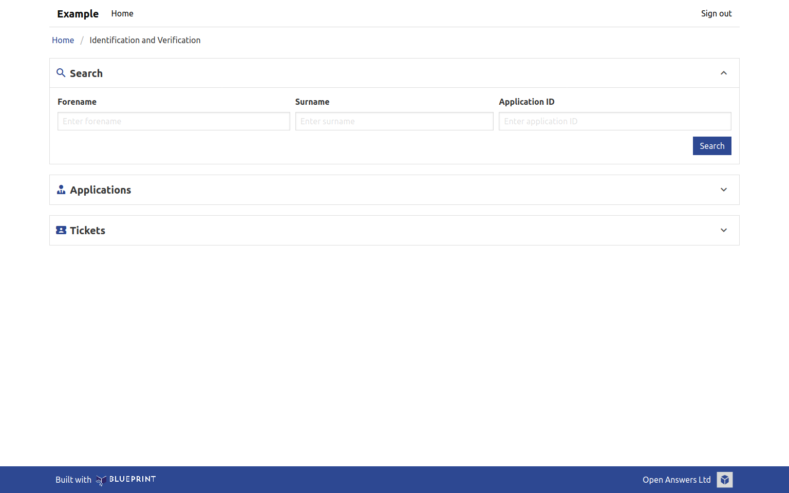 Open Answers Blueprint