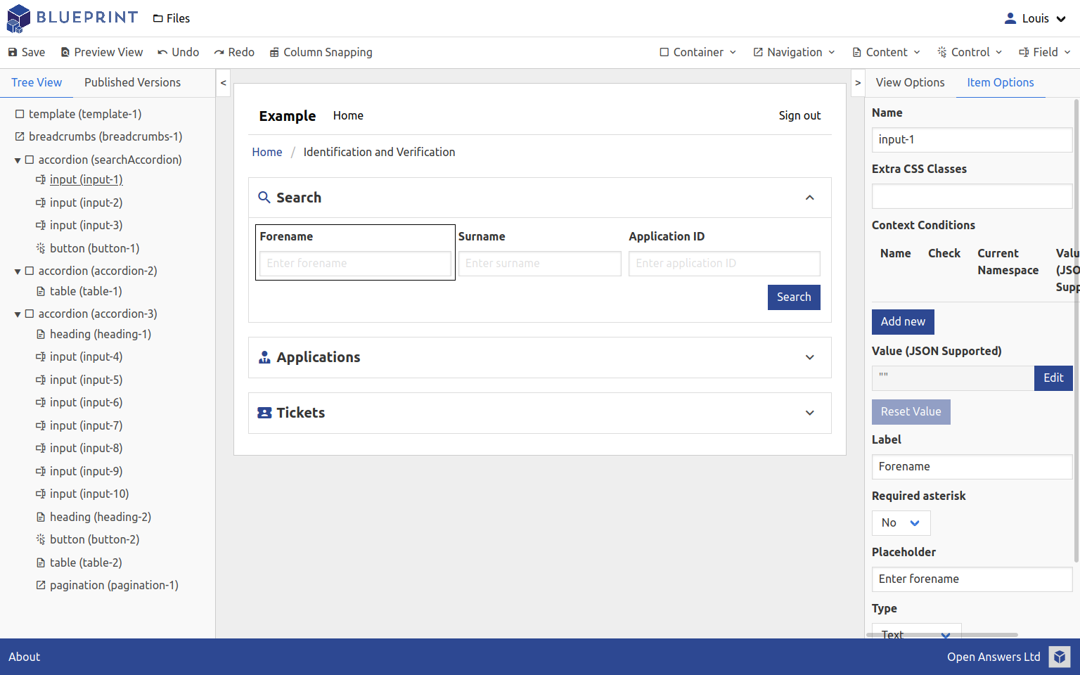 Open Answers Blueprint